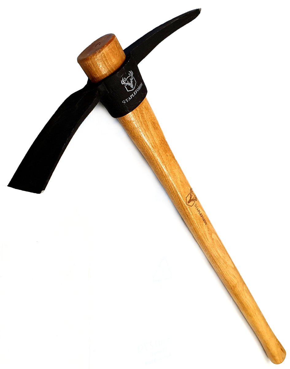 Reinforced Steel Pick Axe Mattock with Shock Absorbing Hardwood Handle ...
